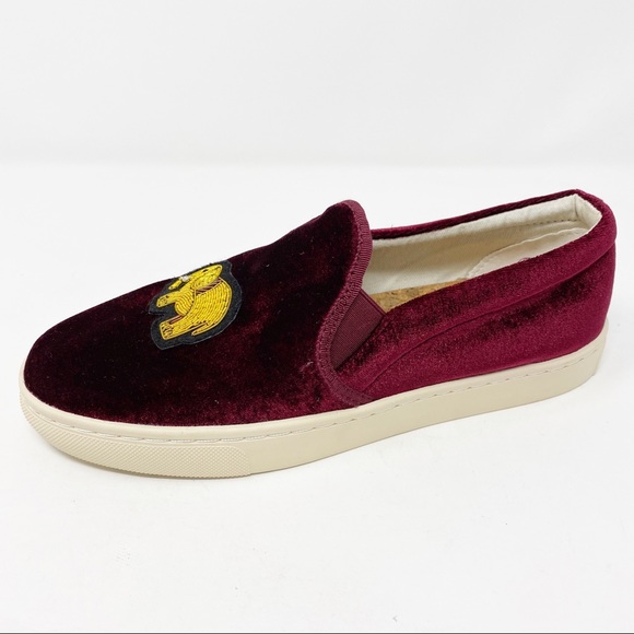 Soludos | Shoes | Soludos Red Velvet Sneakers Gold Bead Elephants ...
